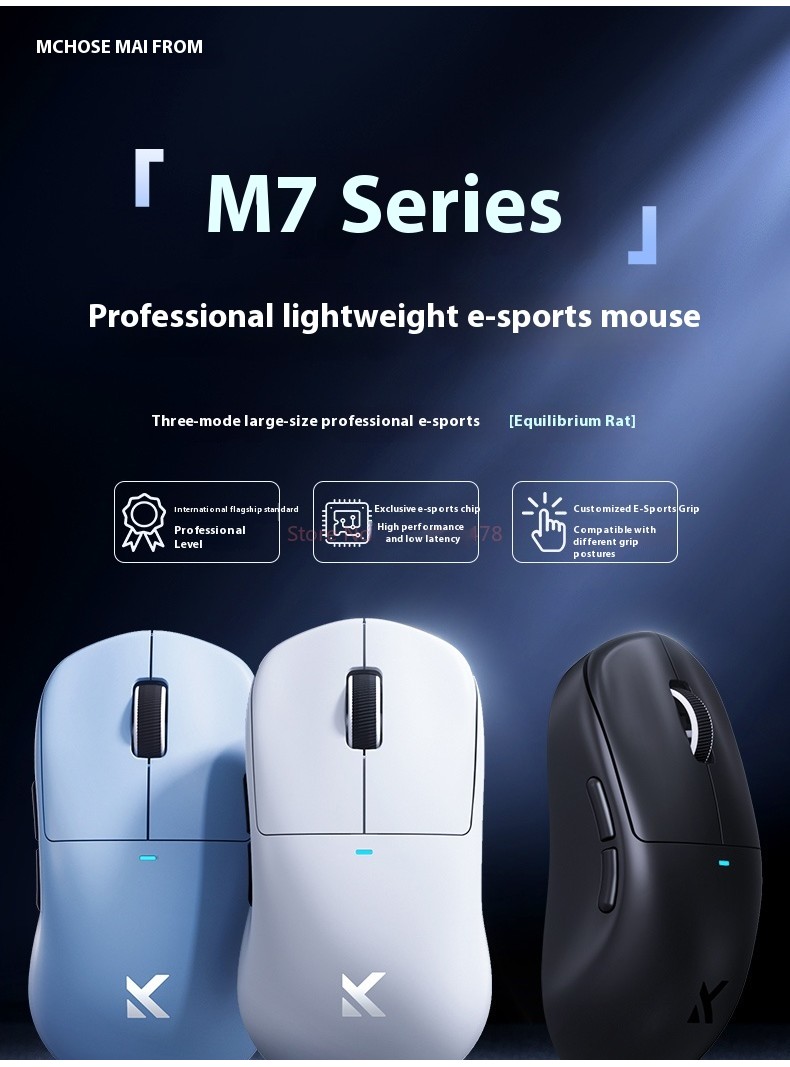 MCHOSE M7 Pro Ultra Wireless Mouse Tri-mode 8K Polling PAW3395 E-sports ...