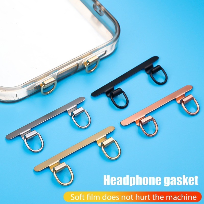 Stainless Steel Phone Case Clip - Binaural Cell Phone Tether Patch ...