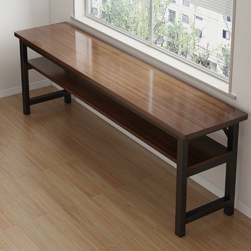 Solid Board Rectangular Computer Desk Double-deck Office Table Small ...