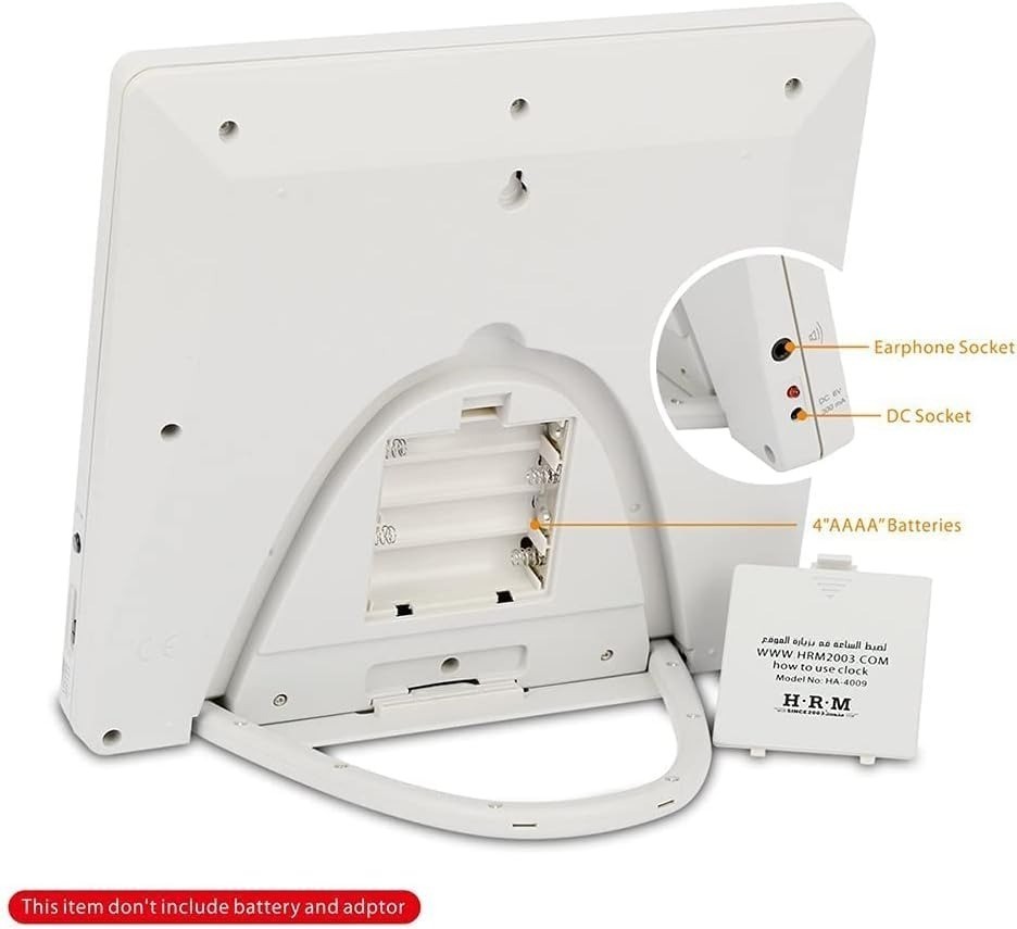 Wall Azan Clock LCD Screen Prayer Clock Complete Azan Islamic Azan ...