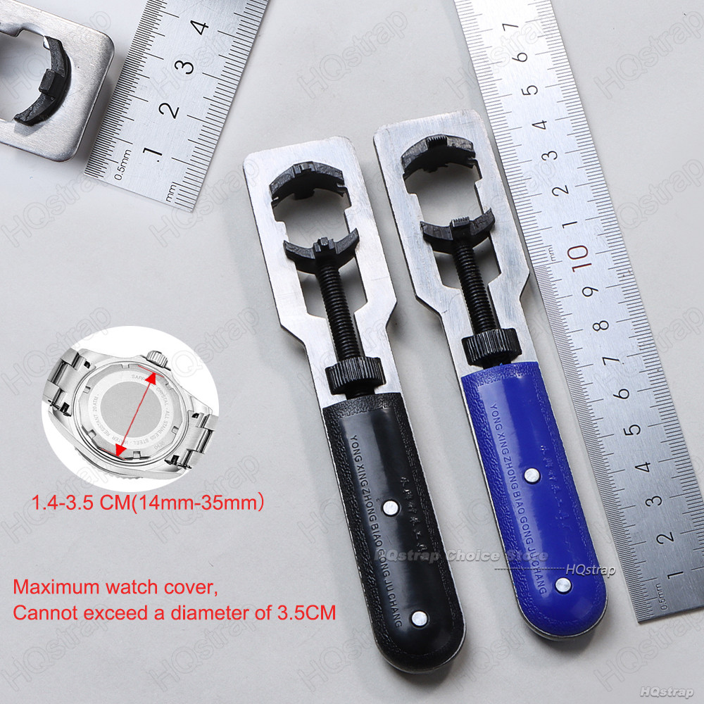 2pcs 14-35mm Adjustable Metal Watch Back Cover Opener Wrench Rear Case ...