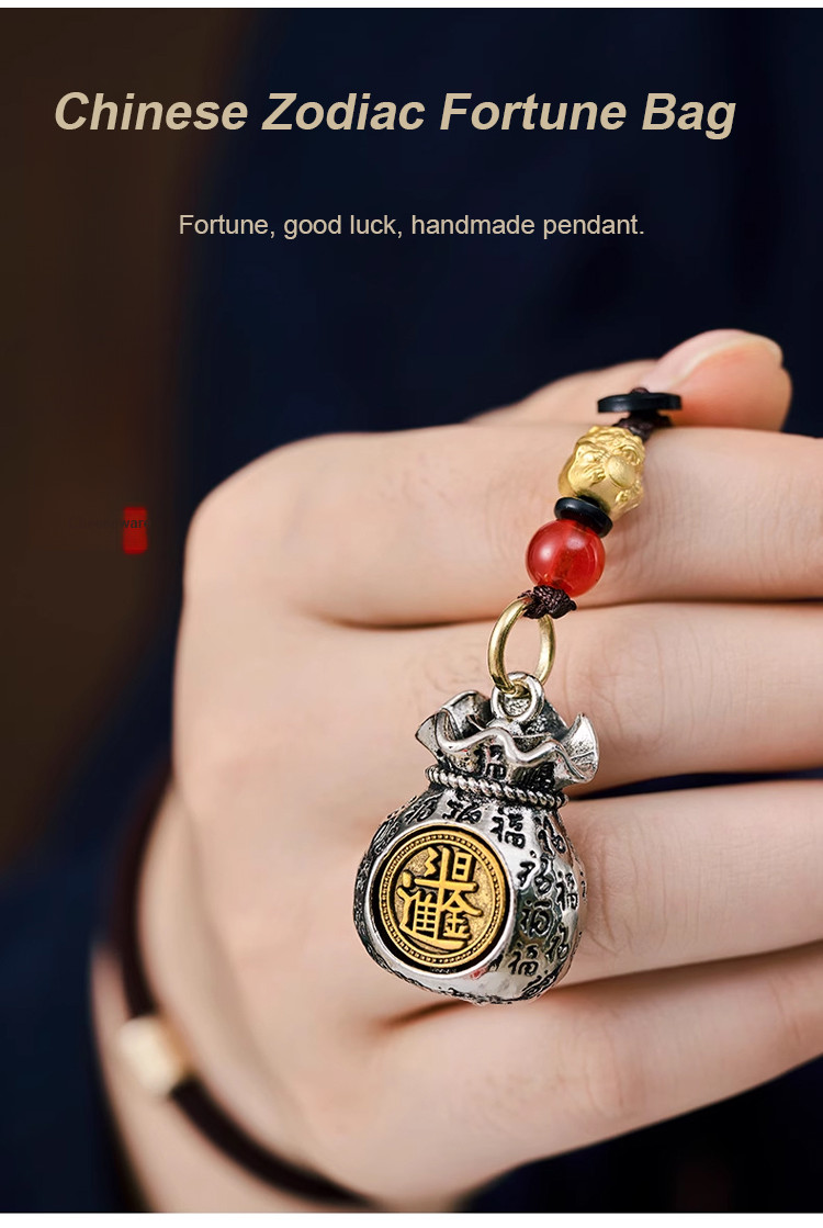 Fortune Bag Gold Fortune Money Bag Full of Fortune God Pendant | Shopee ...