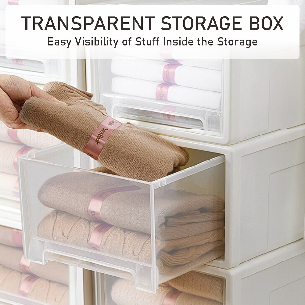 🇸🇬Lucky Home🔥Storage Drawers Box Stackable Storage Chest Drawers Box ...