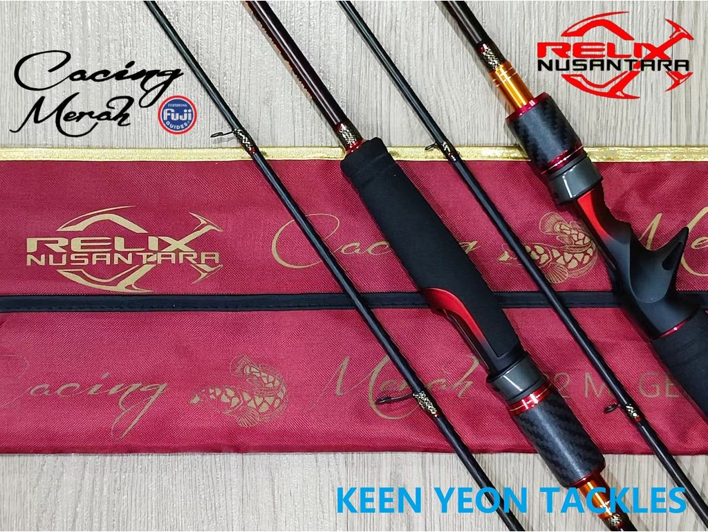 RELIX NUSANTARA CACING MERAH GEN 2 SPINNING/BAITCASTING FISHING ROD ...