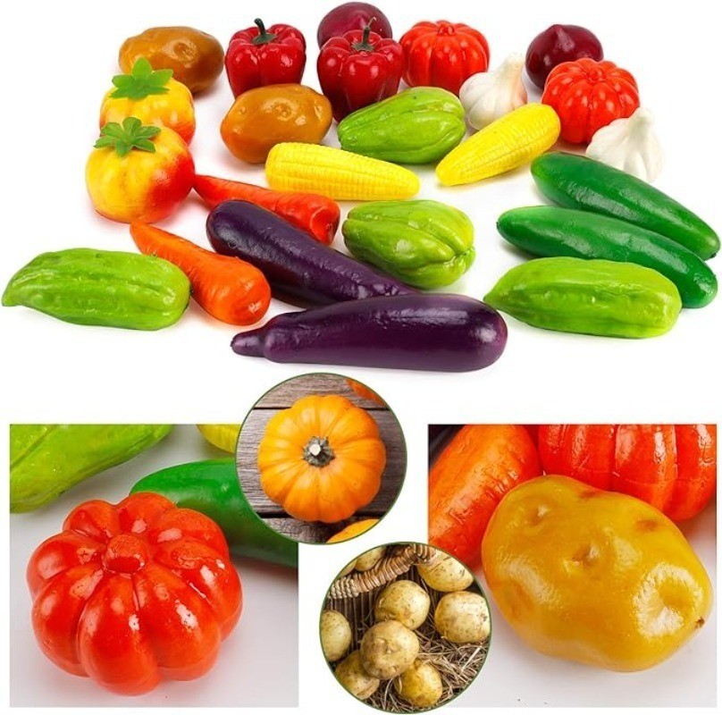 Realistic Artificial Fake Vegetables Lifelike Decorative Foam Food Set ...