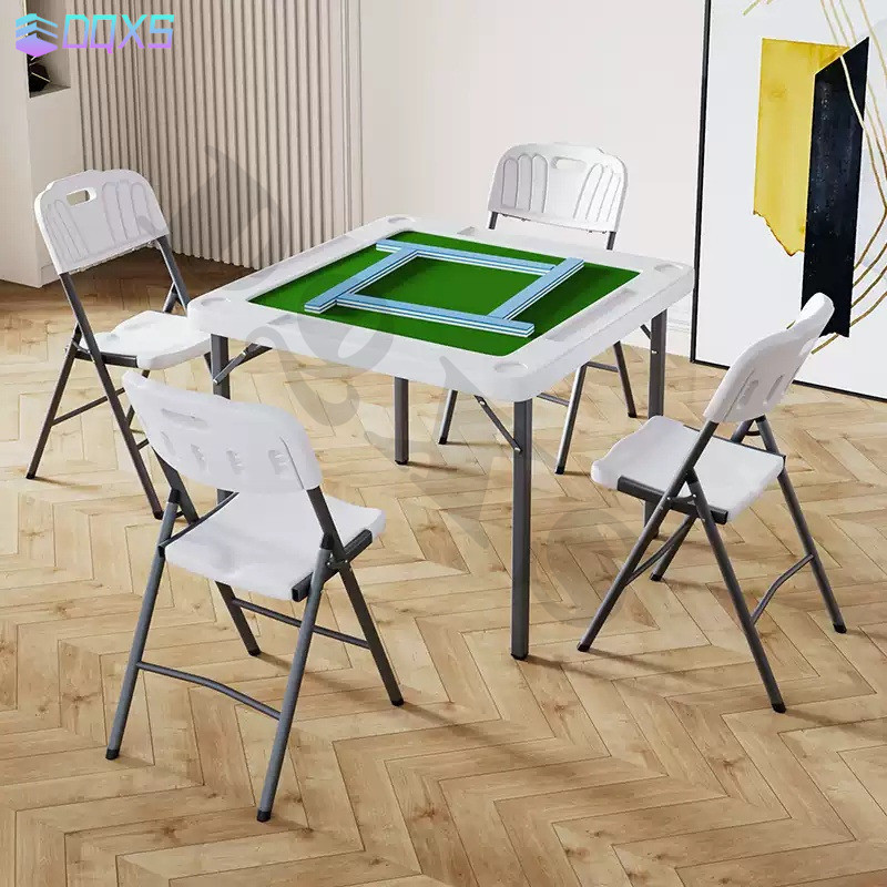 Home Folding Mahjong Portable Metal Toughness Plastic Dining Table DQXS ...
