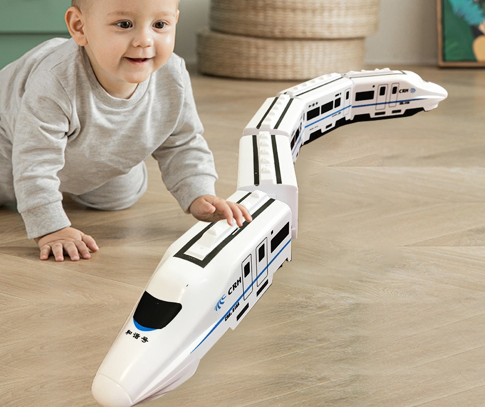 1:8 Harmony Simulation High Speed Railway Train Toy Car Electric Sound ...