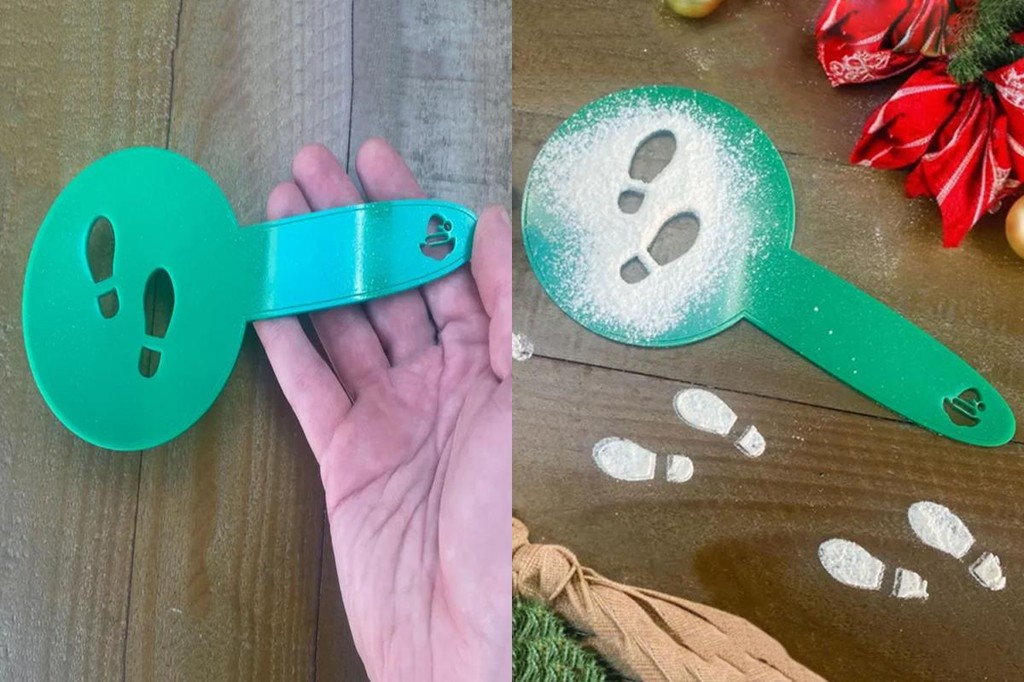 {bolilishp} Elf Trail Template Xmas Footprint Stencil Christmas Elf ...