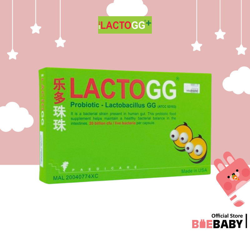 LACTOGG Probiotic Lactobacillus GG 30 Capsules/Sachets [Baebaby.sg] | Shopee Singapore