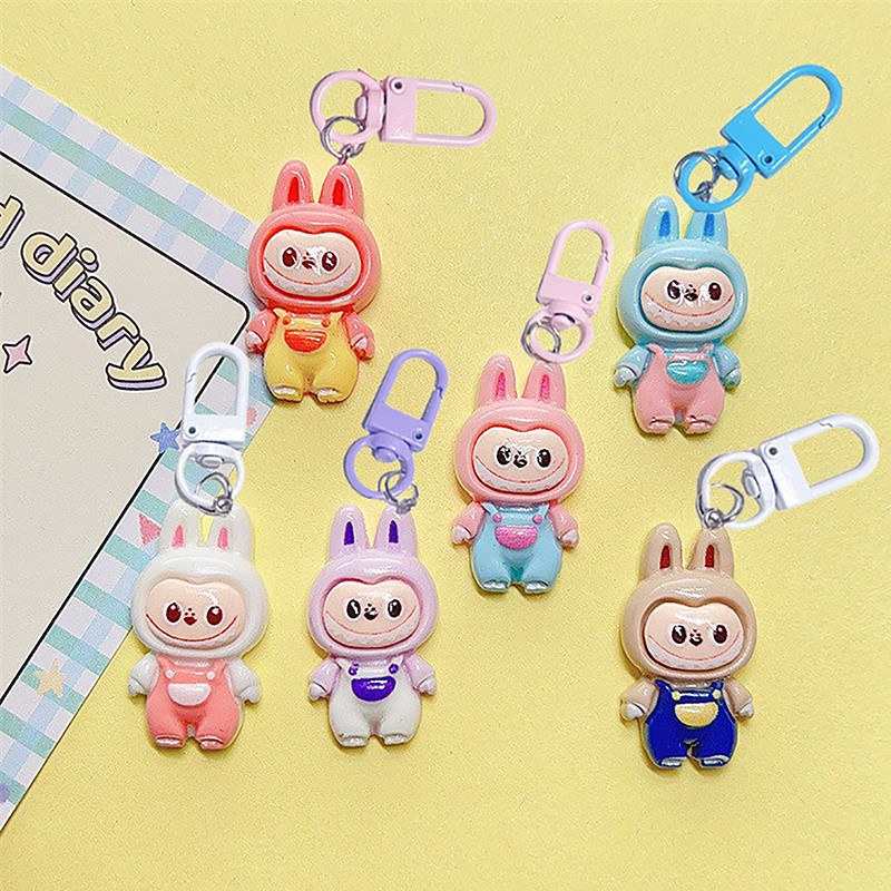 Cute Labubu Keychain Pendant Labubu Doll Key Chain SchoolBag Hanging ...