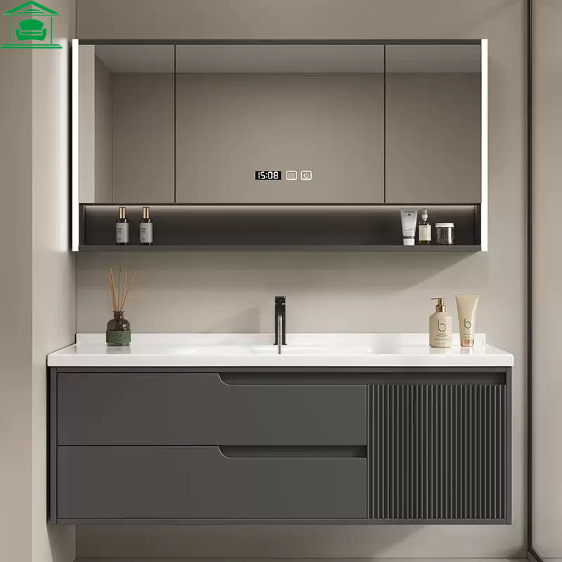 AH Bathroom Cabinet Combination Modern Simple Bathroom Wash Basin Wash ...