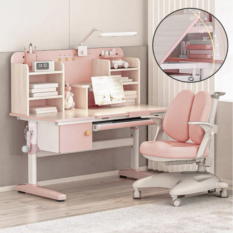 Study Table Ergonomic Children's Table And Chair Set Height Adjustable ...