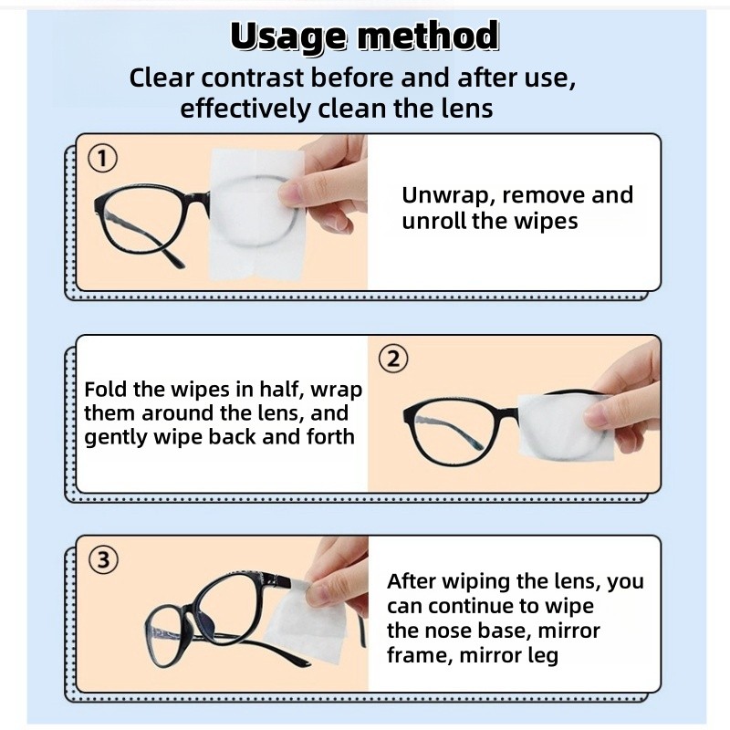 【SG Seller 🚚】100pcs Lens Cleaning Wipe Lens Cleaning Paper Wiping Cloth ...