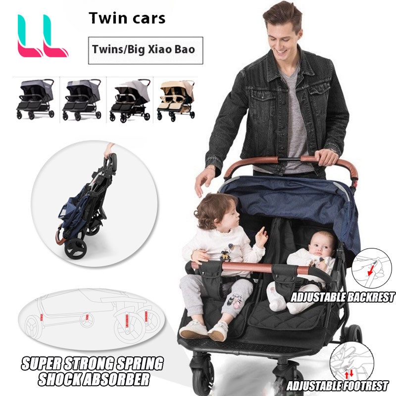 LL Stroller Twin Seebaby Lightweight Folding Sitting Lying Down Strolg ...