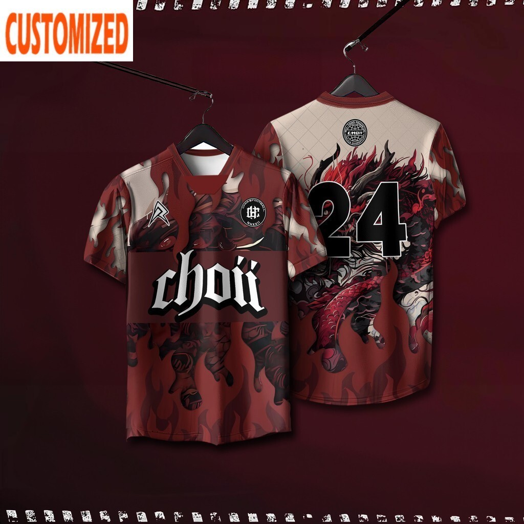 2025 Fashion Choii Jersey Guy 3d The Red Dragon Graphics Thailand Viral ...