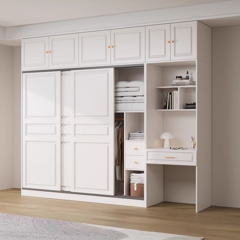 Solid Wood Wardrobe Bedroom Sliding Wardrobe Modern Locker Wardrobe ...