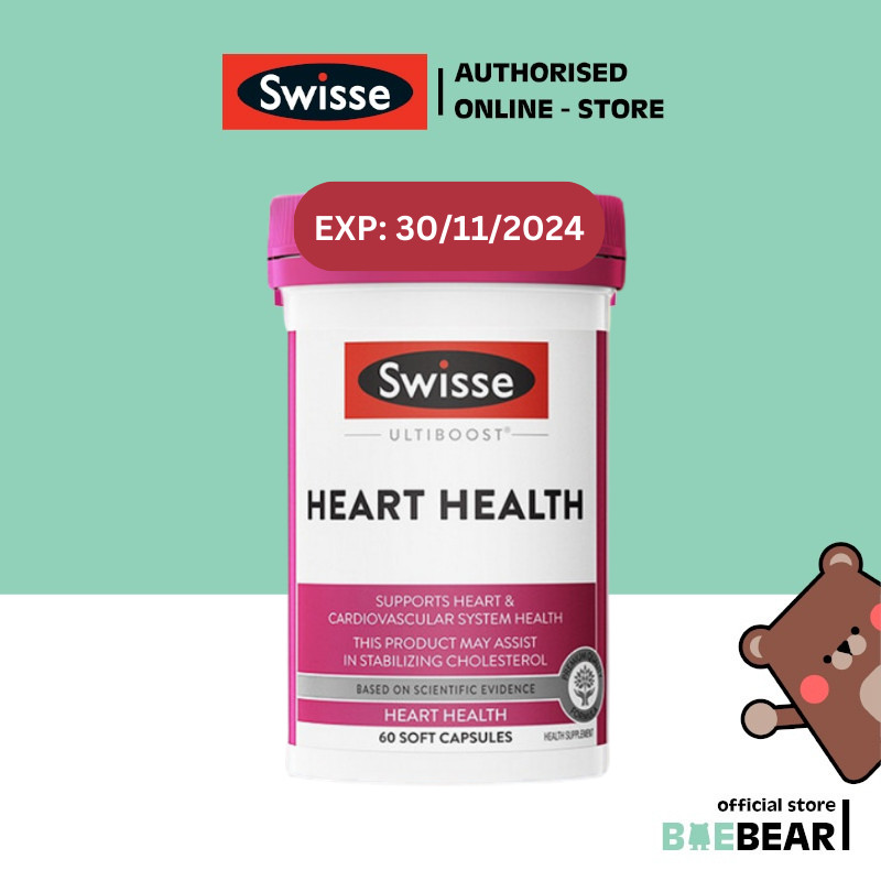 (Exp: 30/11/2024) Swisse Ultiboost Heart Health 60 Capsules [Baebear.sg] | Shopee Singapore