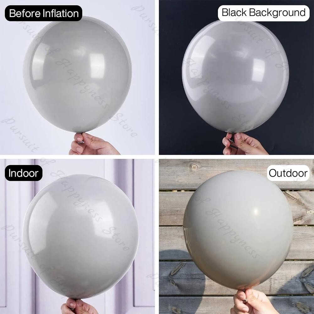 85pcs Gray Balloon Garland 5/10/12/18Inch Pastel Gray Latex Balloon ...