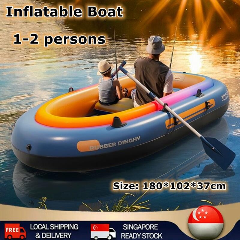 Inflatable Boat, Swimming Pool Lake Float Raft for Adults, Portable ...