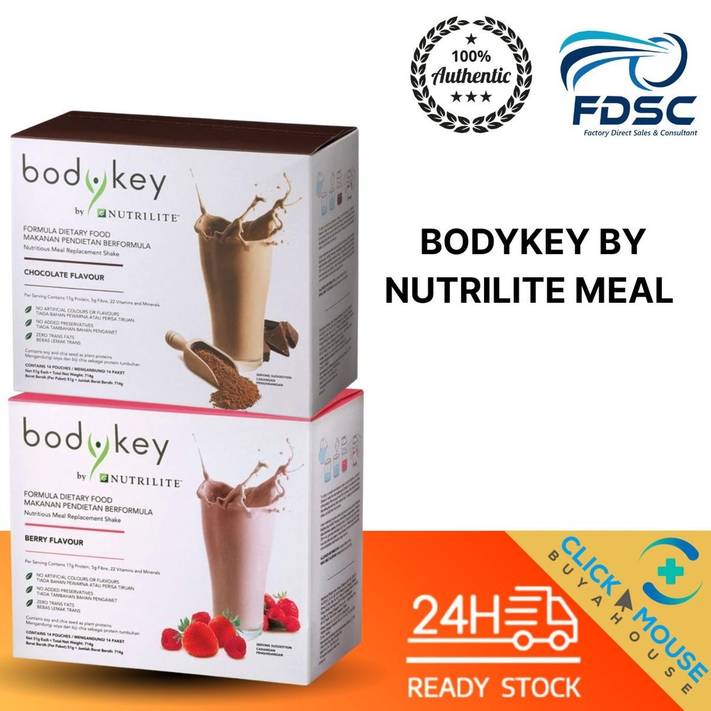 100% authentic BodyKey by Nutrilite Meal Replacement Shake （Berry/Cafe ...