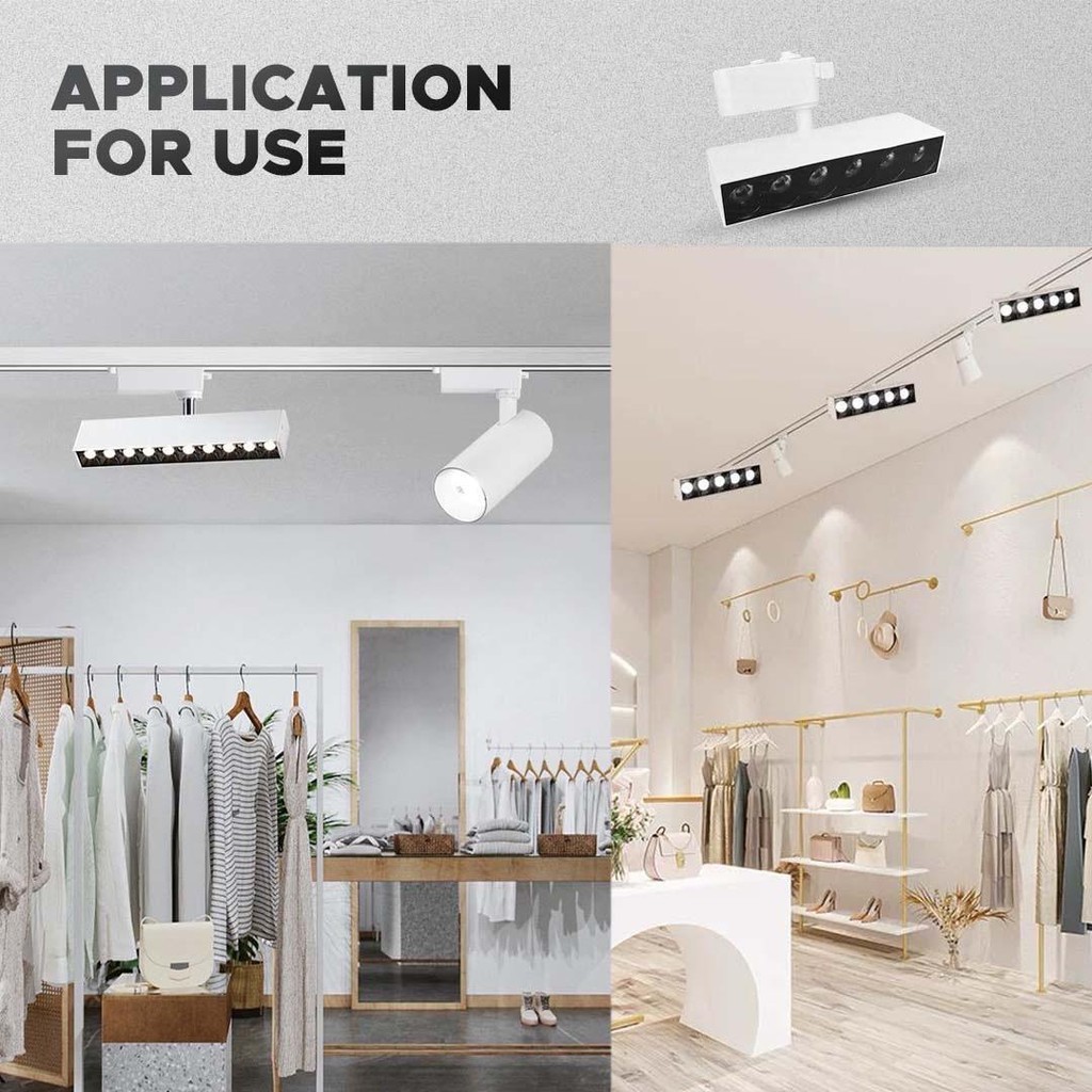 25W 50W 240V TRACK LINEAR LIGHT TRACK GRILLE LIGHT BLACK/WHITE TRACK ...