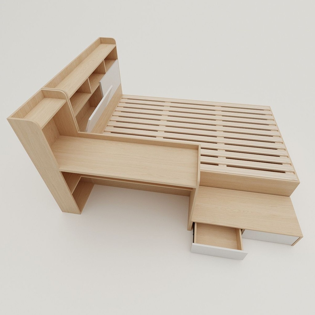 TT N·R Frame Tatami With Desk High Box Combination Storage or Bed Saves ...