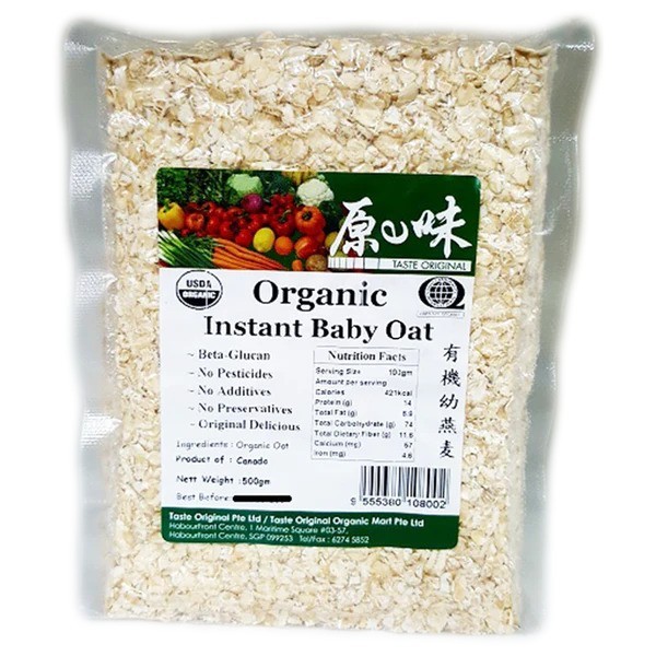 Taste Original Organic Instant Baby Oat 500g | Shopee Singapore