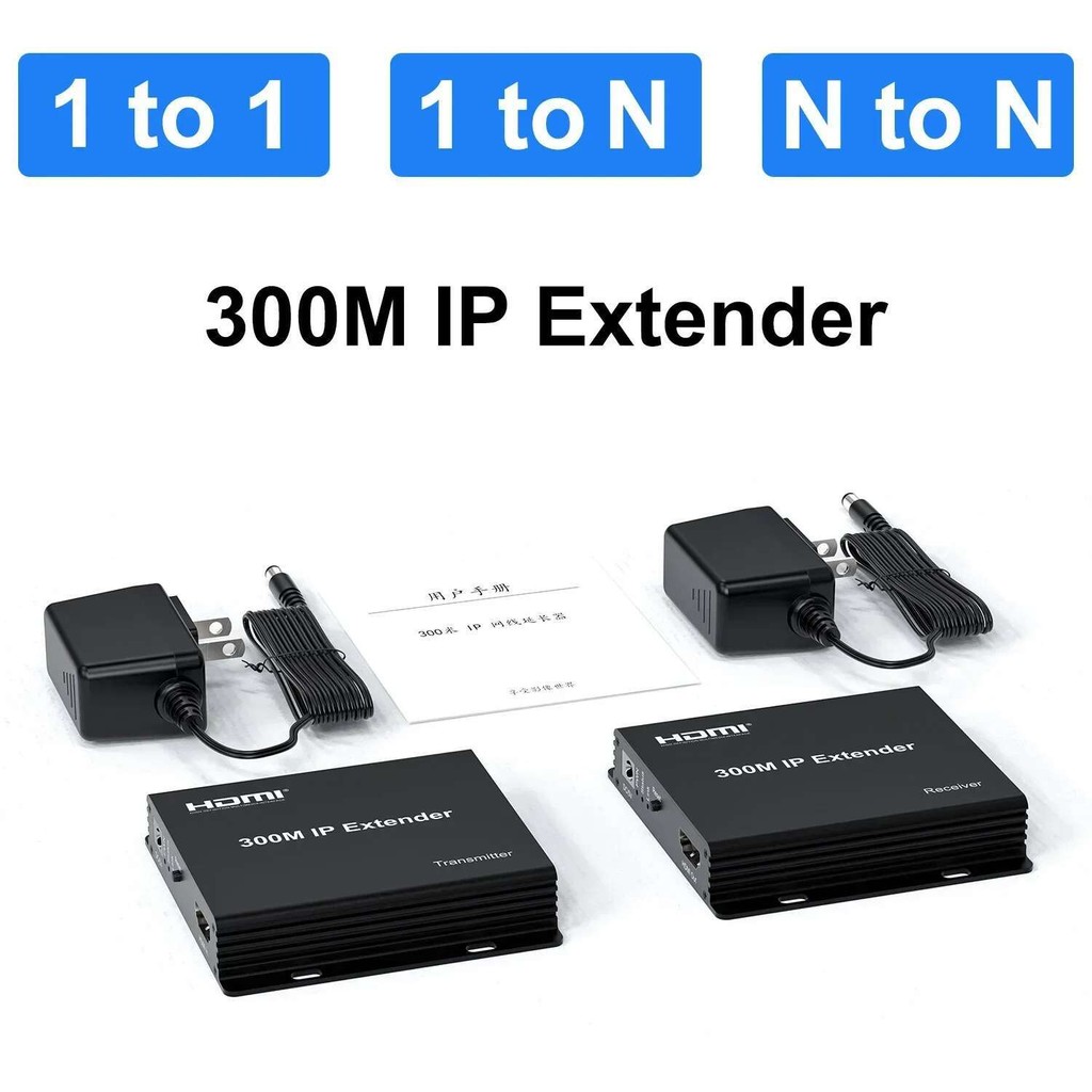 300M IP HDMI Extender Over RJ45 Cat5e Cat6 Cable 1080P HDMI Ethernet ...