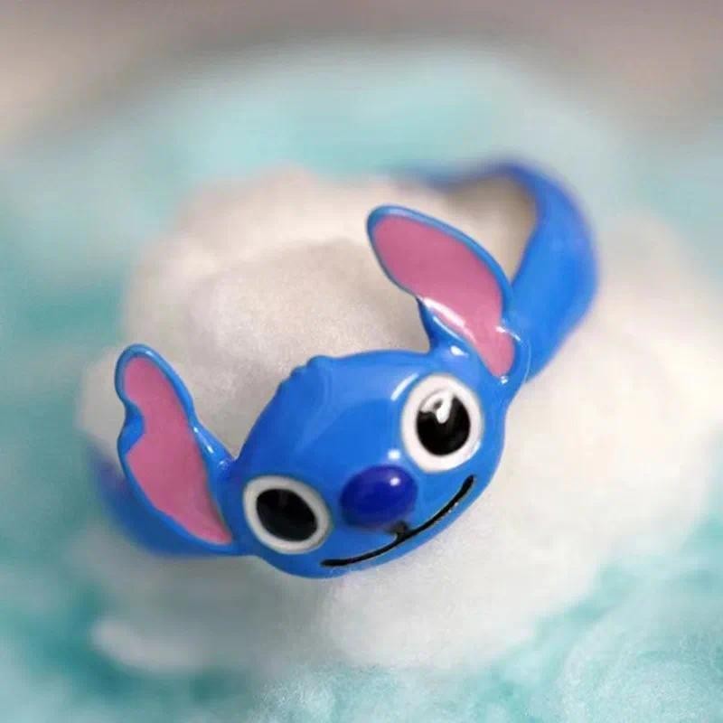 Disney Anime Stitch Rings Kawaii Lilo & Stitch Adjustable Ring Cartoon ...