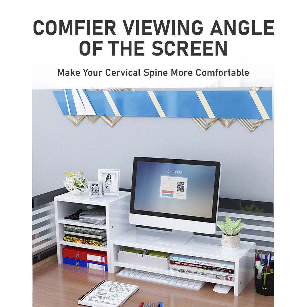 🇸🇬Lucky Home🔥Monitor Stand Monitor Riser/Wooden Ergonomic Laptop Stand ...