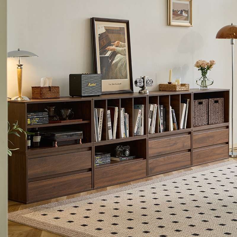 Modular combination cabinet, desktop office bookshelf, Japanese dining ...