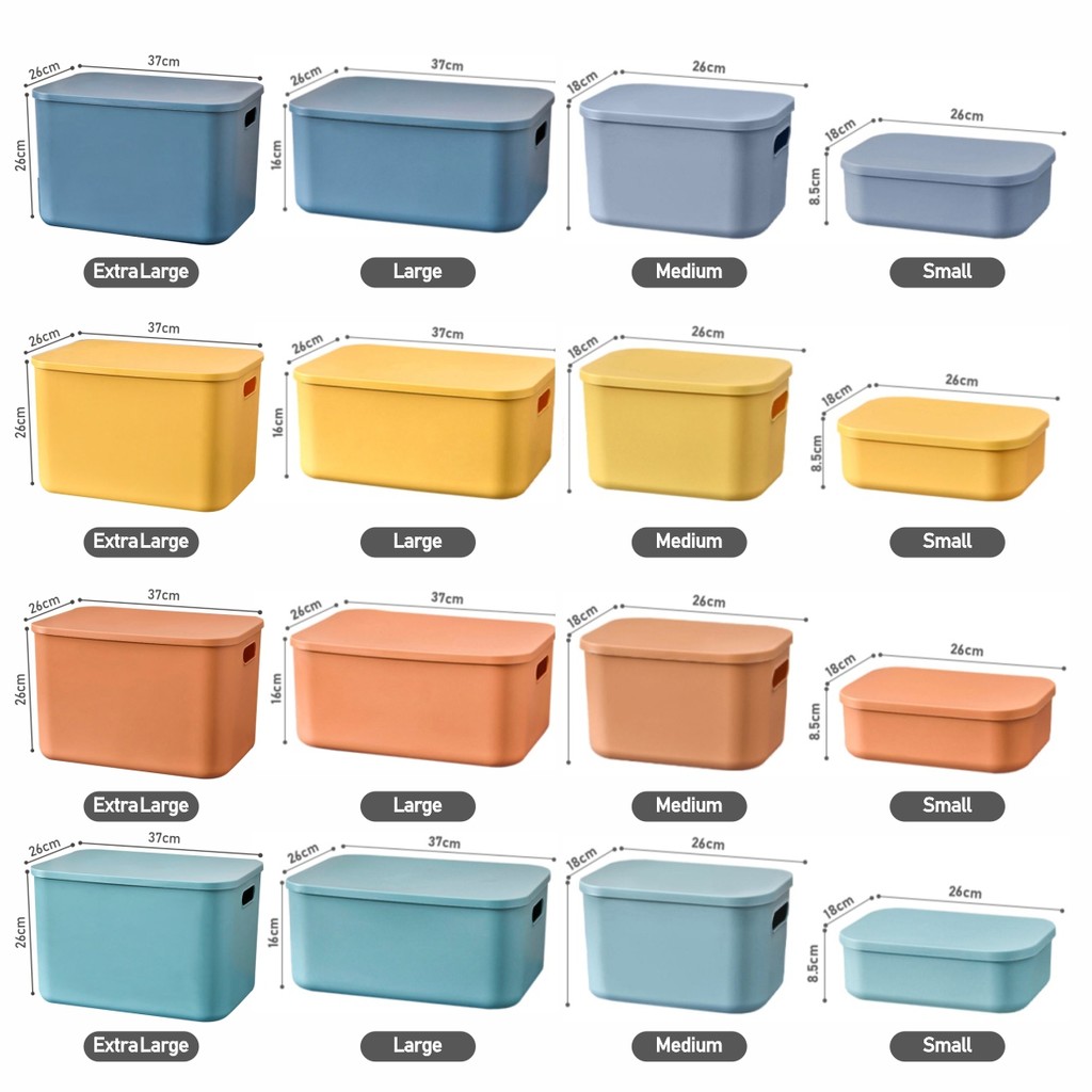 🇸🇬Lucky Home🔥Organizer Quality Home Storage Boxes with lid/Large ...