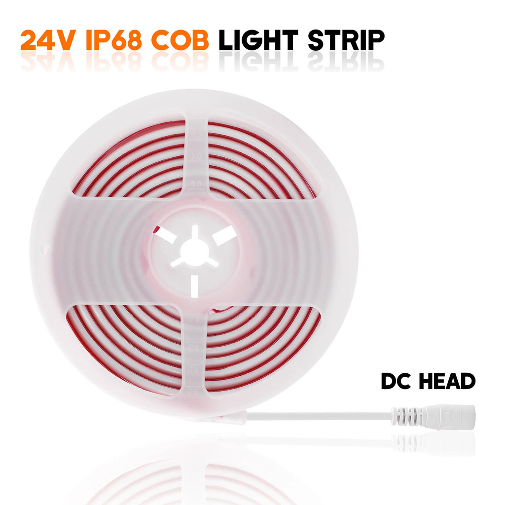 IP68 Waterproof COB LED Strip Neon Light 12V 24V 320Leds/m Flexible ...