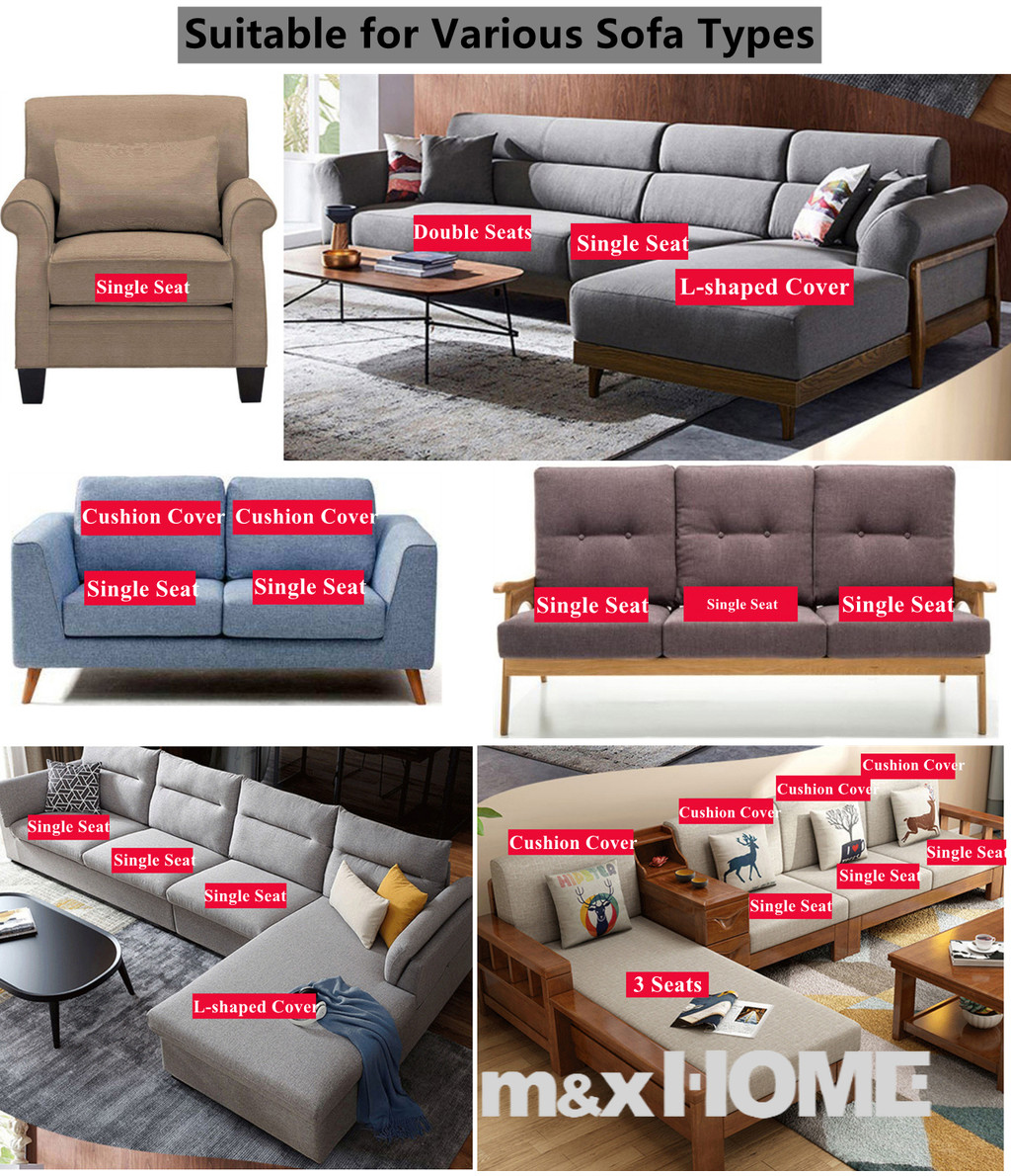 Sofa Cover / Cushin Cover 1/2/3/4 Seater Home Dec | Shopee Singapore