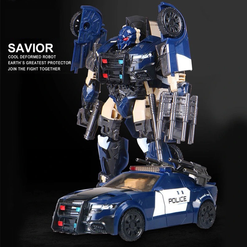 Transformers Toys Figure Rollbar Ford Mustang Police Car Transformable ...