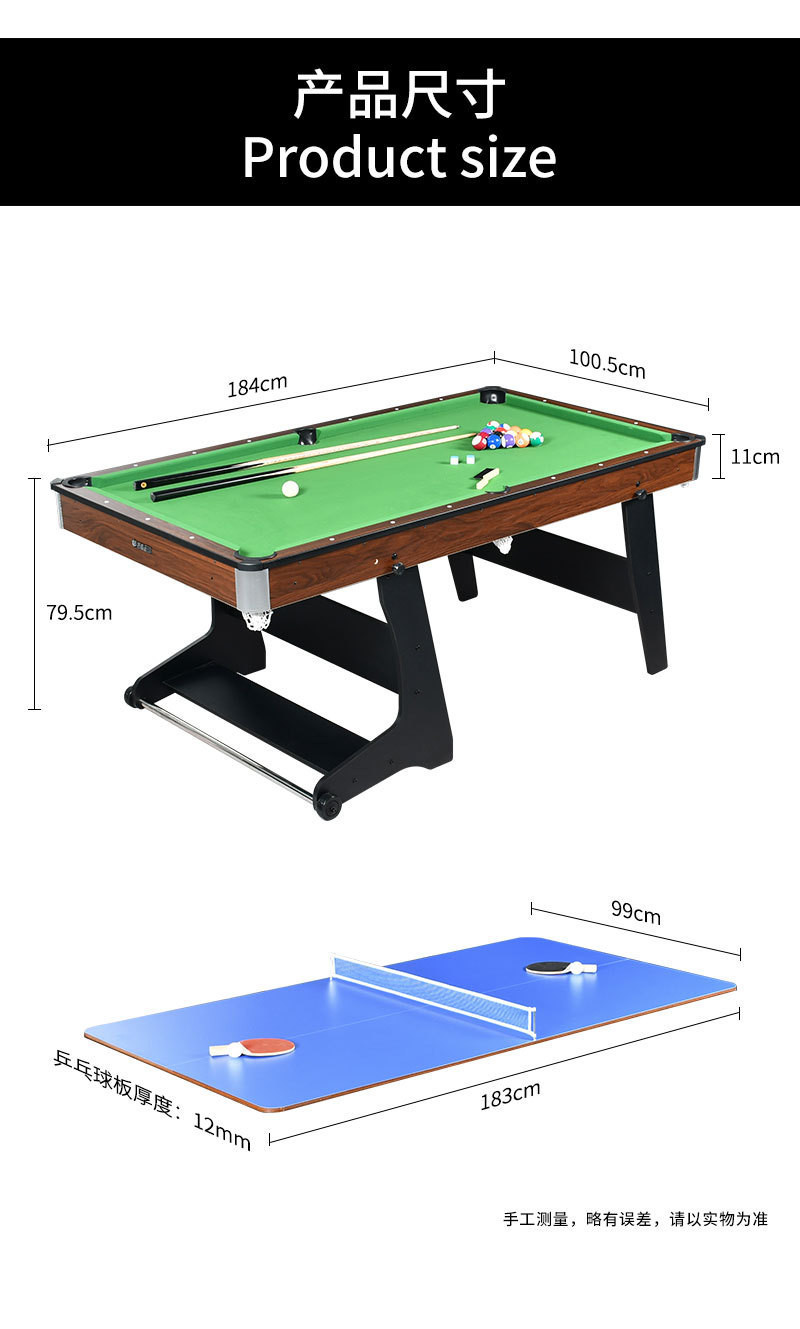 NEW 6FT Pool Table/3-in-1 Folding Billiard Table Indoor Adult Children ...