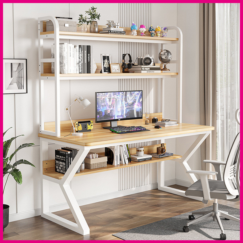 Study New Home Computer With Shelf Walnut Color 140cm Perforated Board ...