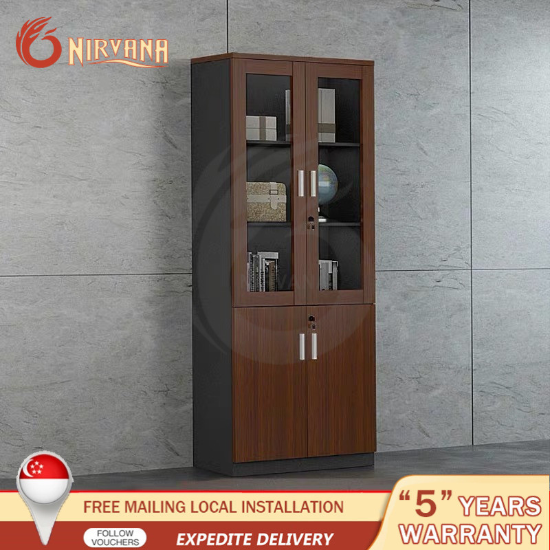 Storage NIR IK Rack Gs Door Wooden Bookcase Glass Office Data File ...