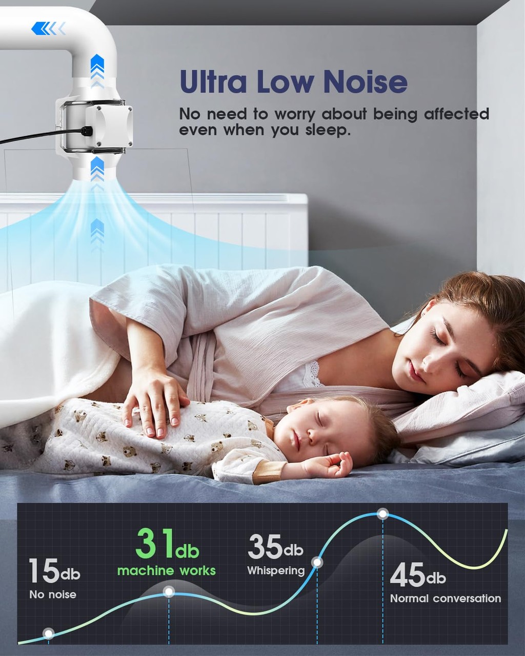 Intelligent remote control 8-inch inline booster high-efficiency duct ...
