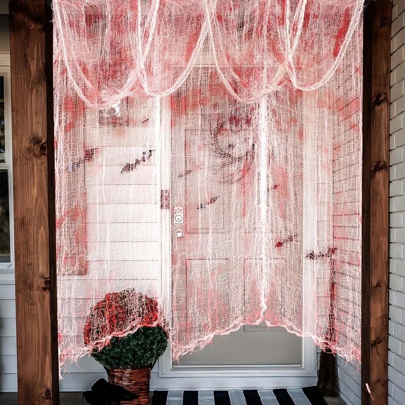 Halloween Gauze Horror Netting Spider Web Ghost Cloths Hanging Gauze ...