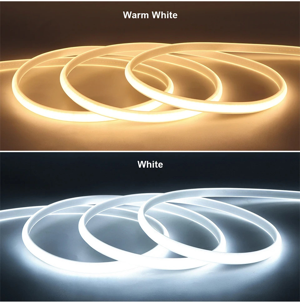 220V Cob LED Strip Light Super Bright waterproof With EU US Power ...