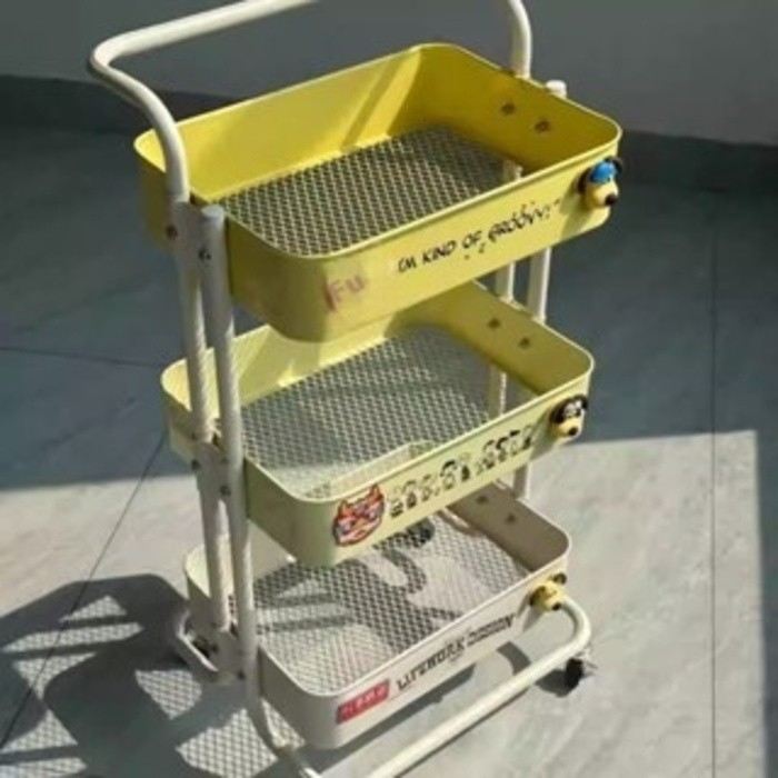 Storage Rack Trolley Cart Large Capacity Kitchen Trolley Mobile Storage ...