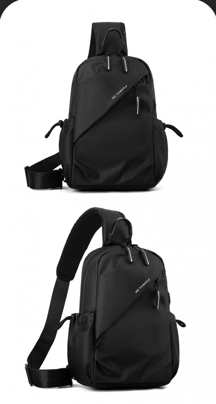 adaptable chest bag for men with headphone port sling bag fanny pack ...