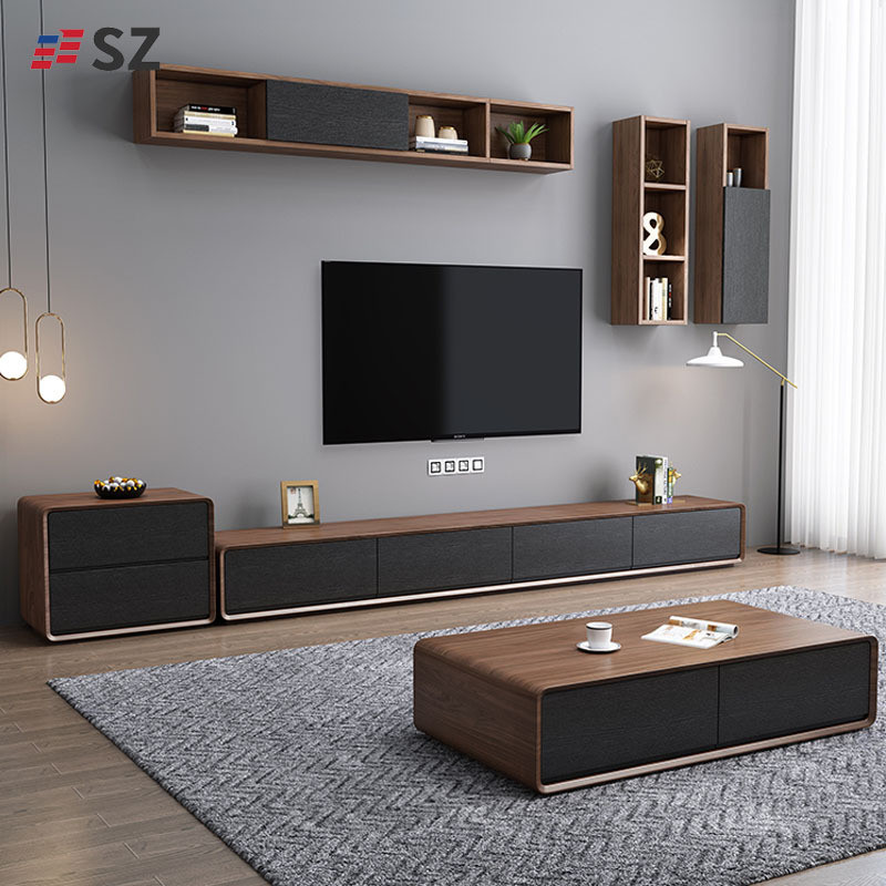 TV Cabinet Coffee Table Combination Nordic Style Small Apartment Living ...