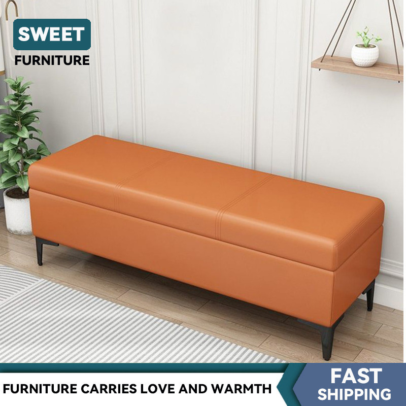 Light Luxury Italian-style Shoe Changing Stool Home Bedroom Living Room ...