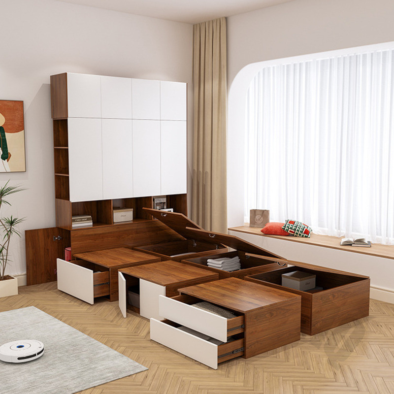 ZAQ Storage Bed Customized Japanese-style Bed Without Headboard Tatami ...