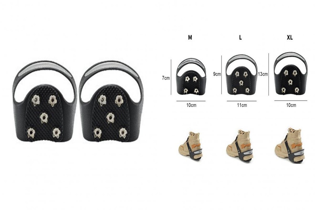 Cute_ Snow and Ice Shoe Grips Stainless Steel Crampons Anti-skid Snow ...
