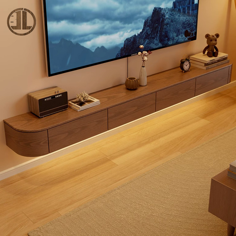 SP Tv Console Cabinet Solid Wood Suspended Slate TV Cabinet Living Room ...