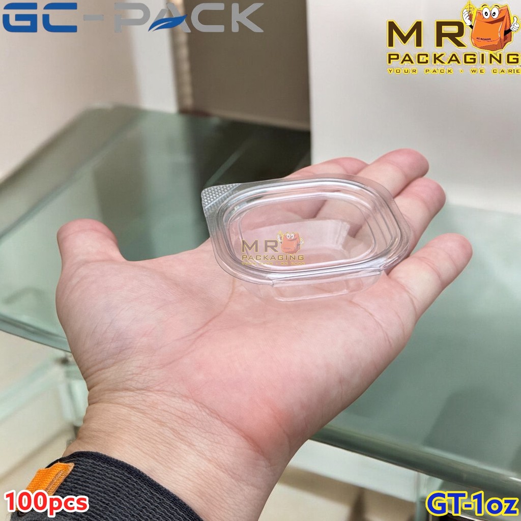 1oz BX-245 GT-1oz Plastic Sauce Container [ 100pcs± ] 1 oz Hinged Lid ...