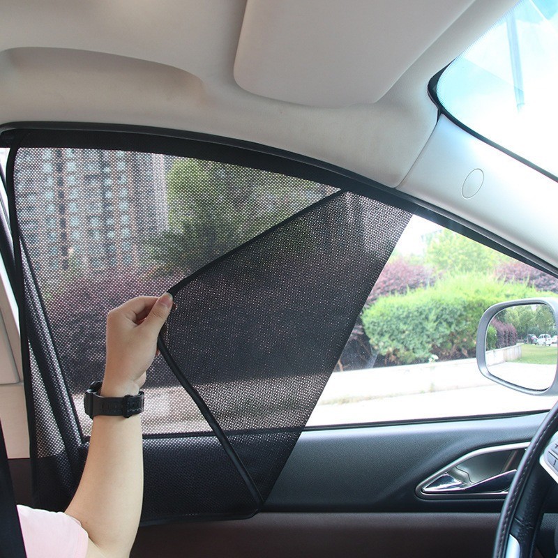 Magnetic Car Window Shades - Sun Shade UV Protection Foldable Portable ...
